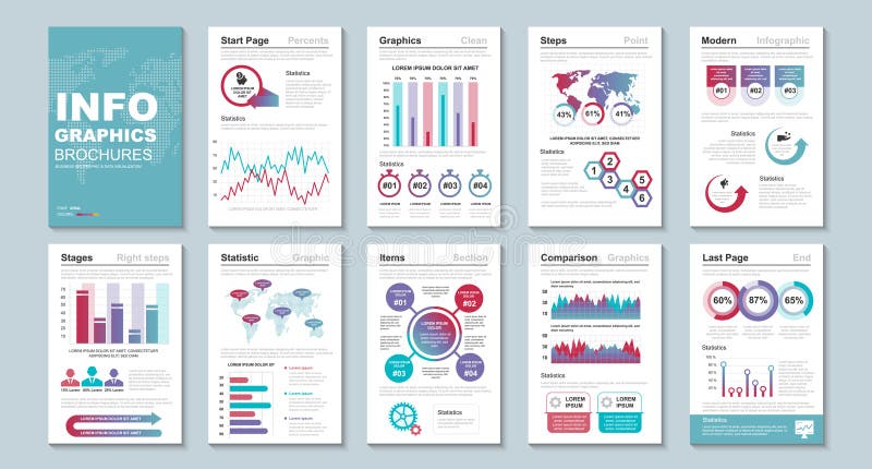 Infographic Brohucres Data Visualization Vector Design Template. Can Be ...