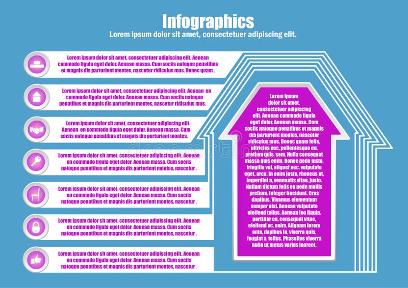 Infographic with Building House Stock Vector - Illustration of ...