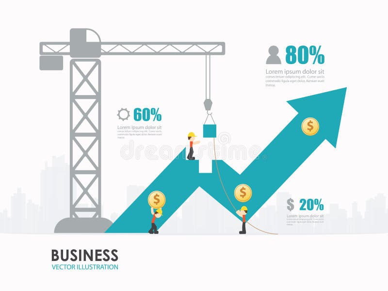 Infographic Business Arrow Shape Template Design. Stock Vector ...