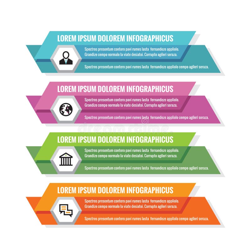 Infographic Business Concept - Colored Horizontal Vector Banners ...