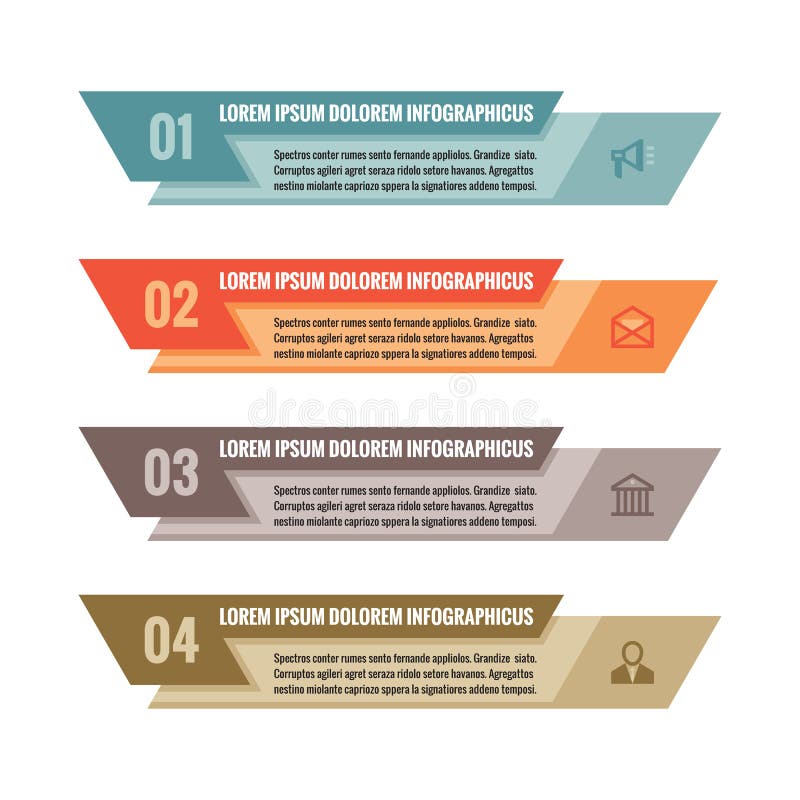 Infographic Business Concept - Colored Horizontal Vector Banners ...