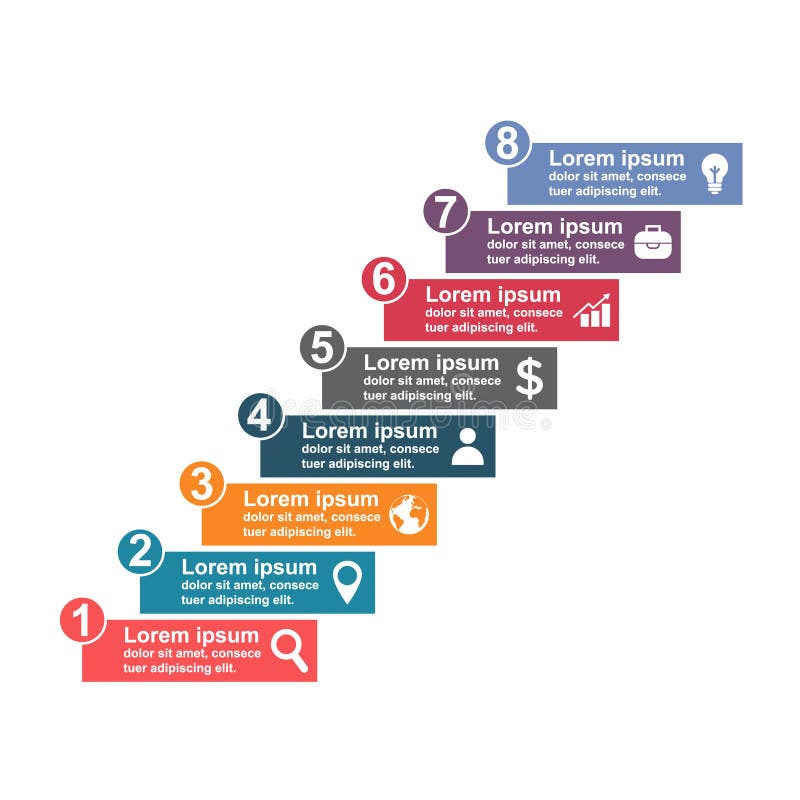 Infographic Business Concept Design with Icons and 5 Steps. Simple ...