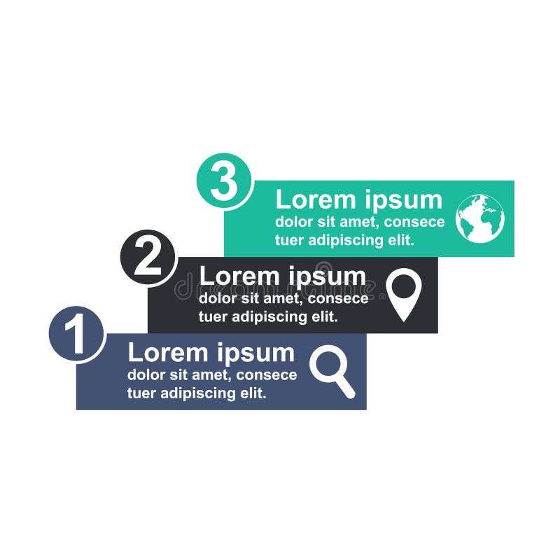 Infographic Business Concept Design with Icons and 3 Steps. Simple ...