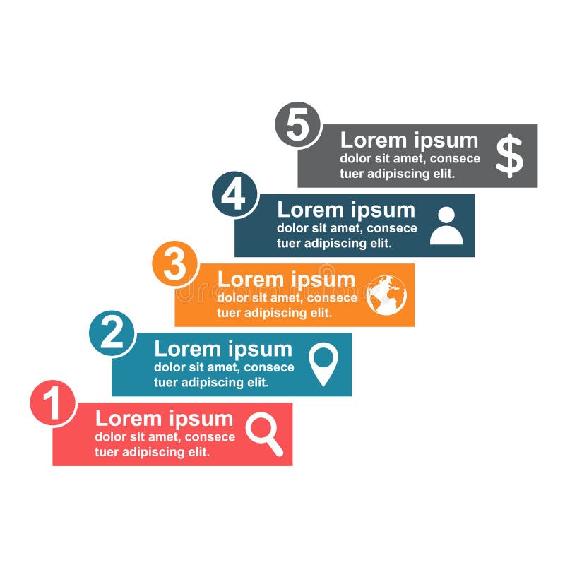 Infographic Business Concept Design with Icons and 2 Steps. Simple ...