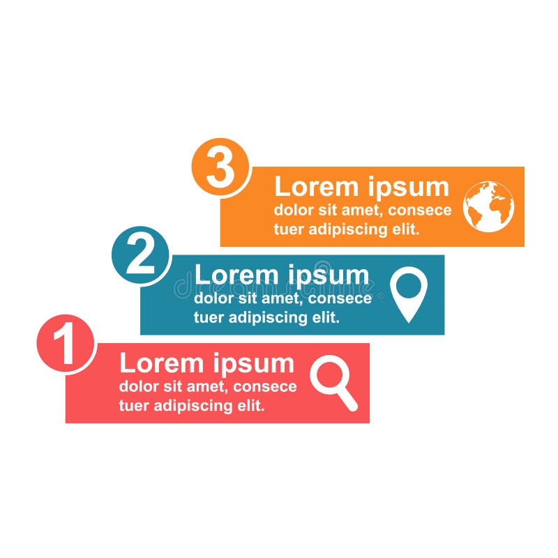 Infographic Business Concept Design with Icons and 3 Steps. Simple ...