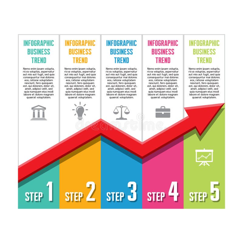 Infographic Business Concept - Trend Vector Illust Stock Vector ...