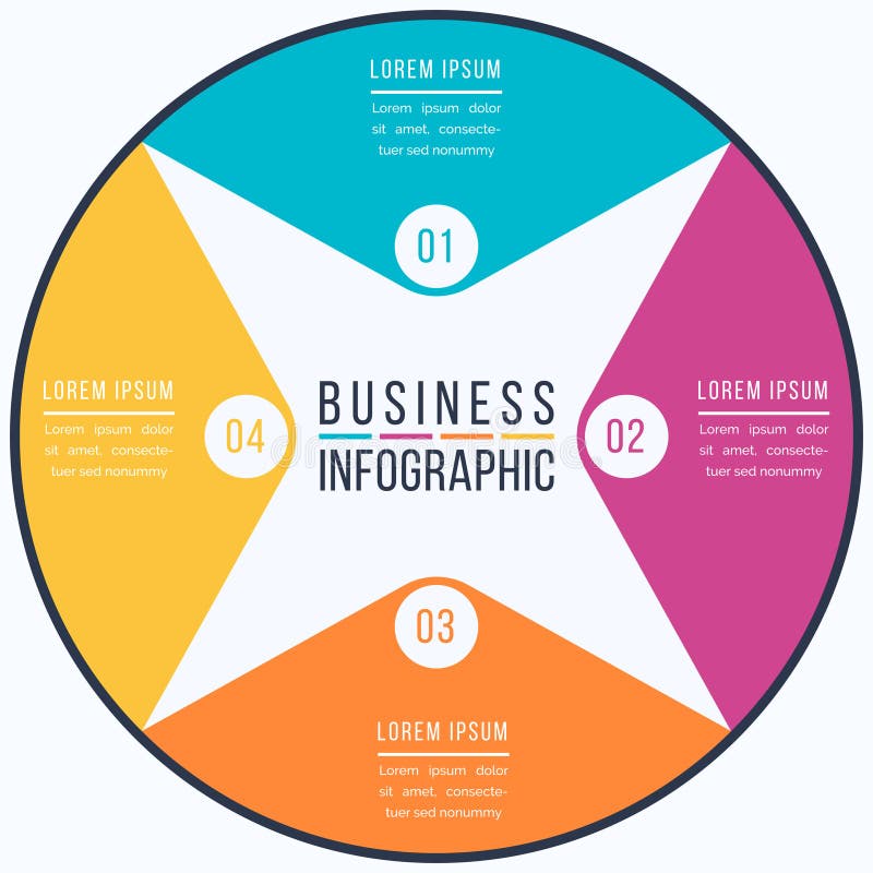 Infographic Business Design 4 Steps, Objects, Elements or Options ...