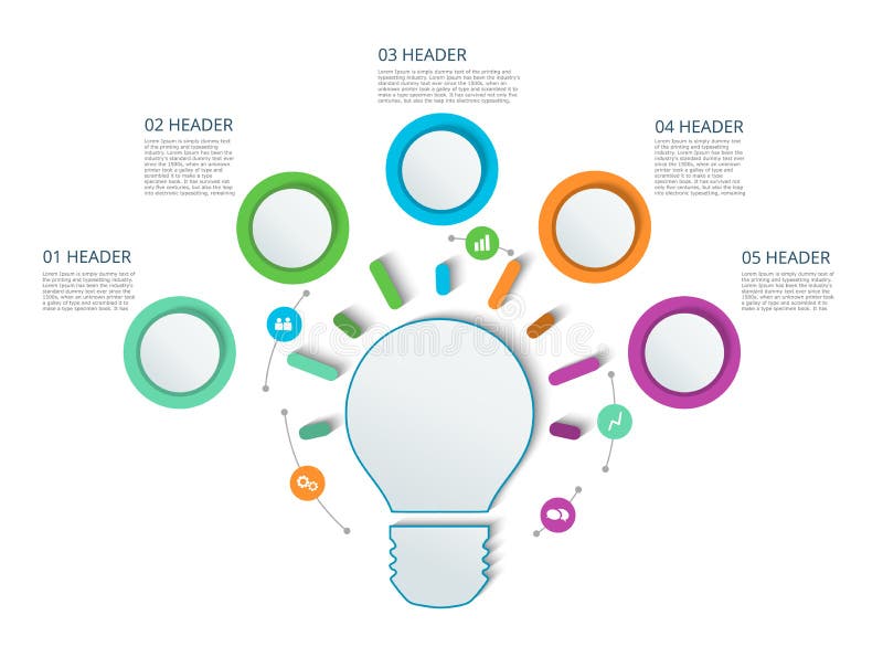 Infographic Business Idea. Thinking Ideas Brain, Innovation Concept ...