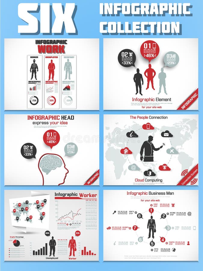 Infographic business man stock vector. Illustration of card - 66644302