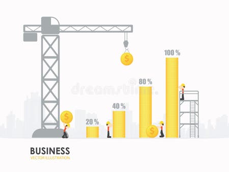 Infographic Business Money Graph Template Design. Stock Vector ...