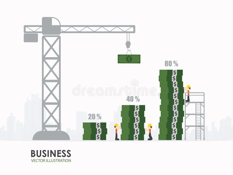 Infographic Business Money Graph Template Design. Stock Vector ...