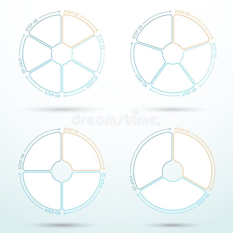 Infographic Business Outlined Shapes Cycle Design a Stock Vector ...