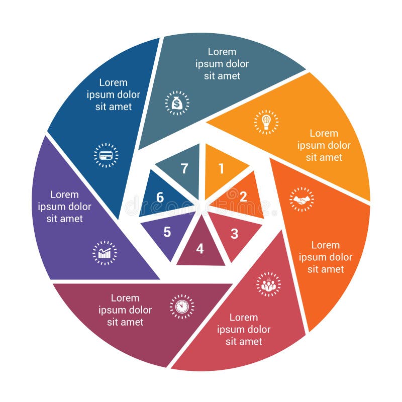 Infographic Business Pie Chart for 8 Options, Step by Step Processes ...