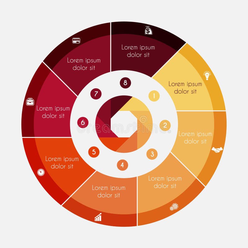Infographic Business Pie Chart for Presentations with 8 Options Stock ... Infographic Business Pie Chart for Presentations with 8 Options Stock ...