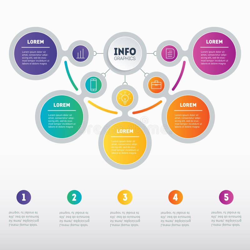 Business Presentation or Infographic Examples with 6 Options. Vector ...
