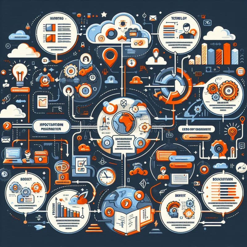 Business Presentation with Seven Alternatives. Vector Dynamic ...