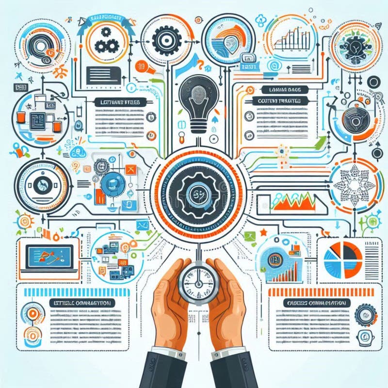 Business Presentation with Seven Alternatives. Vector Dynamic ...