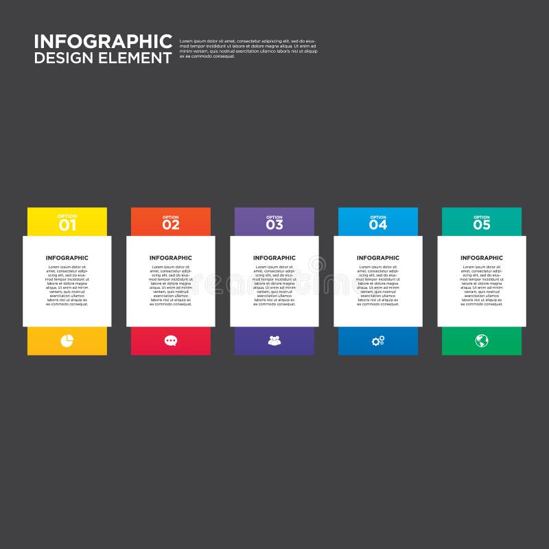 Infographic Business Report Layout Design Element Illustr Stock ...