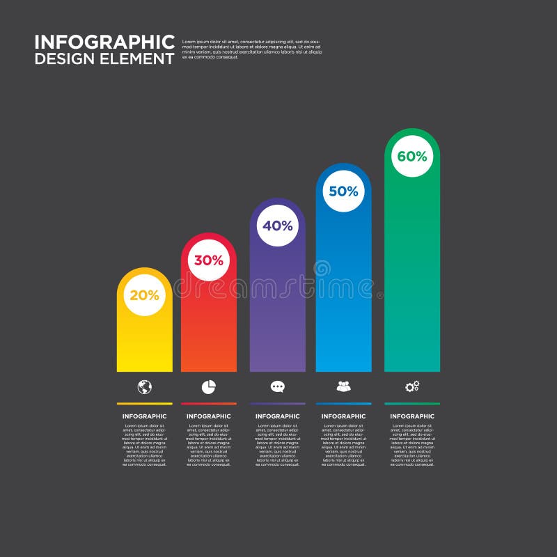 Infographic Business Report Layout Design Element Vector Illustration ...