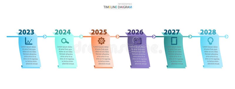 6 Options Modern Timeline Infographic Template Stock Vector ...