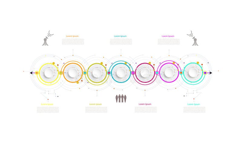 Infographic Business Template Timeline Technology Element with 3 Stock ...