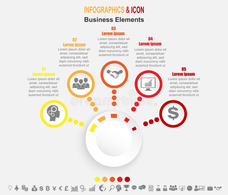Infographic Business Timeline Process and Icons Template. Stock Vector ...