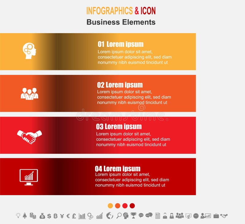 Infographic Business Timeline Process and Icons Template. Stock Vector ...
