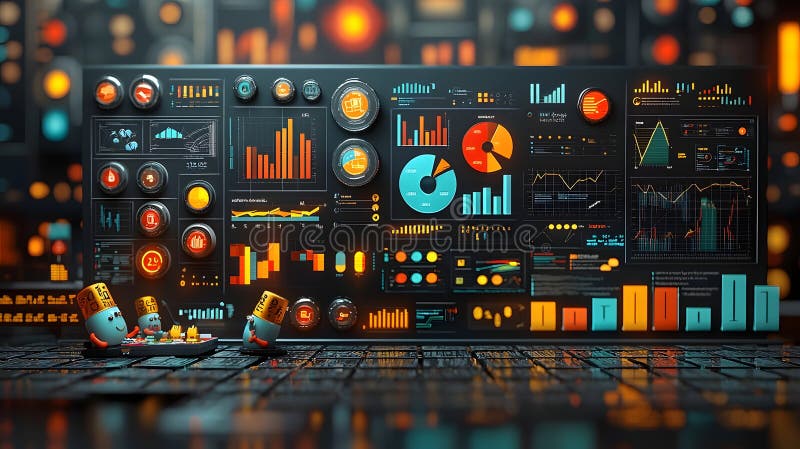 Infographic Characters Engaging in Data Visualization and Analytics ...