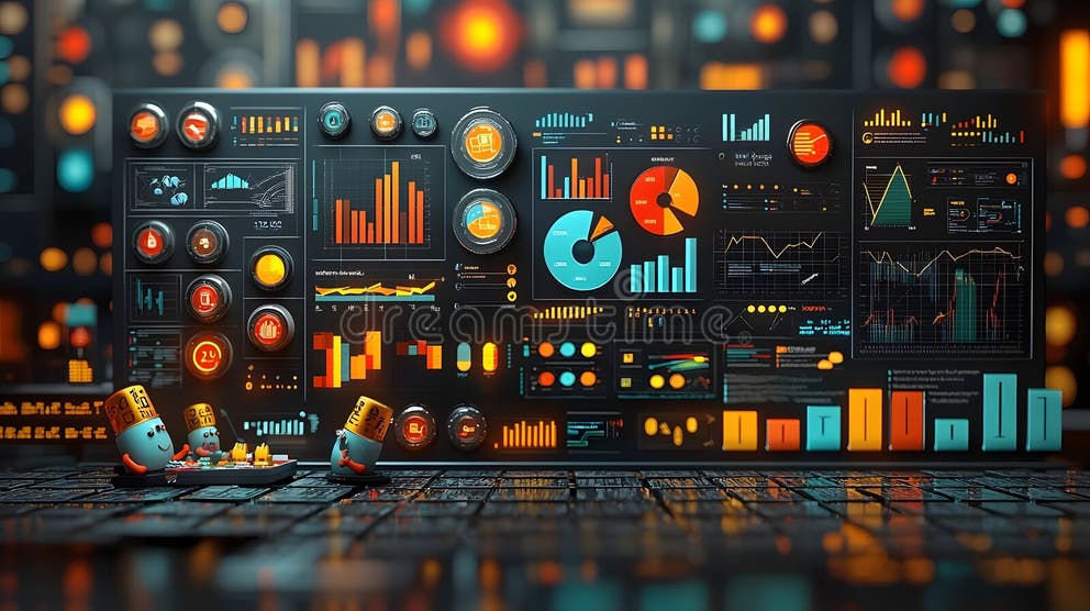 Infographic Characters Engaging in Data Visualization and Analytics ...