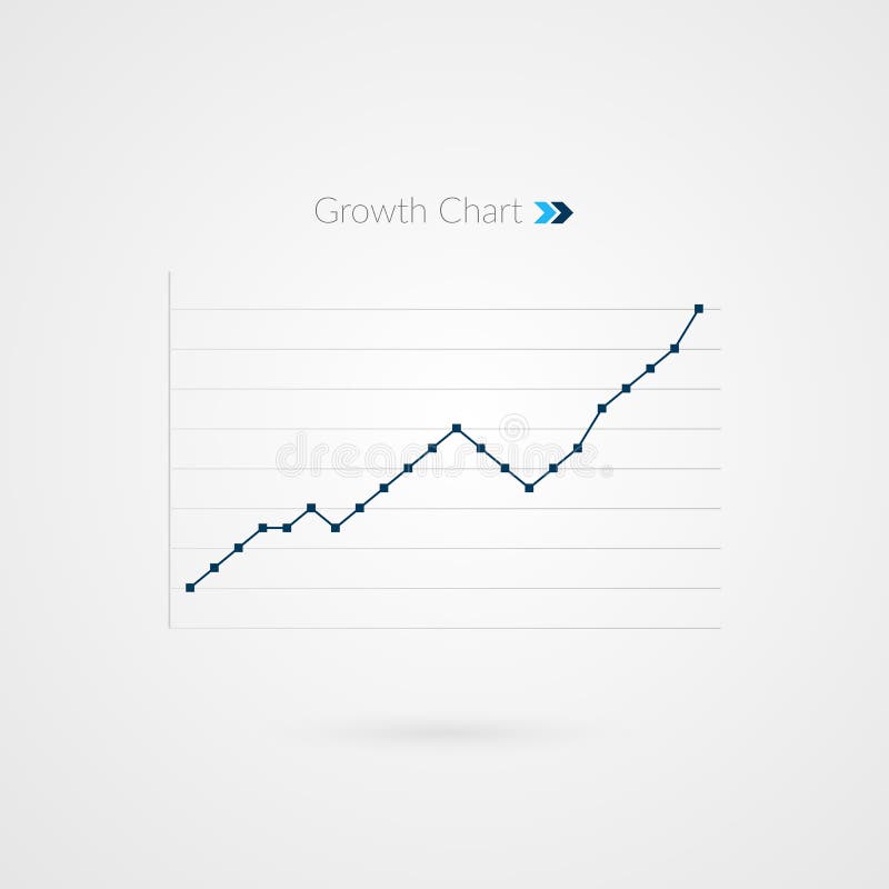 Growth Chart with World Map Symbol. Vector Infographic Element ...