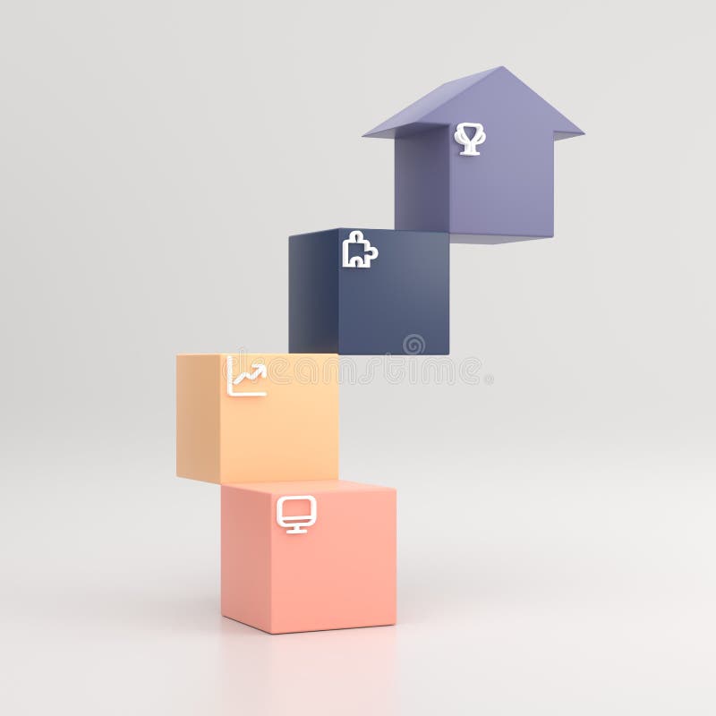 Infographic Chart Template in Modern Style in an Arrow Shape Stock ...