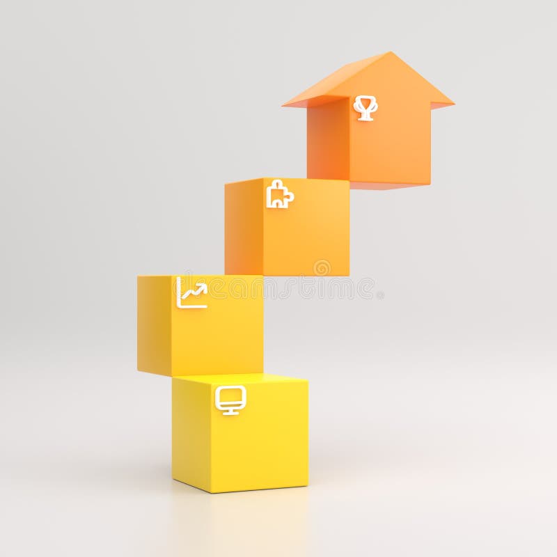 Infographic Chart Template in Modern Style in an Arrow Shape Stock ...