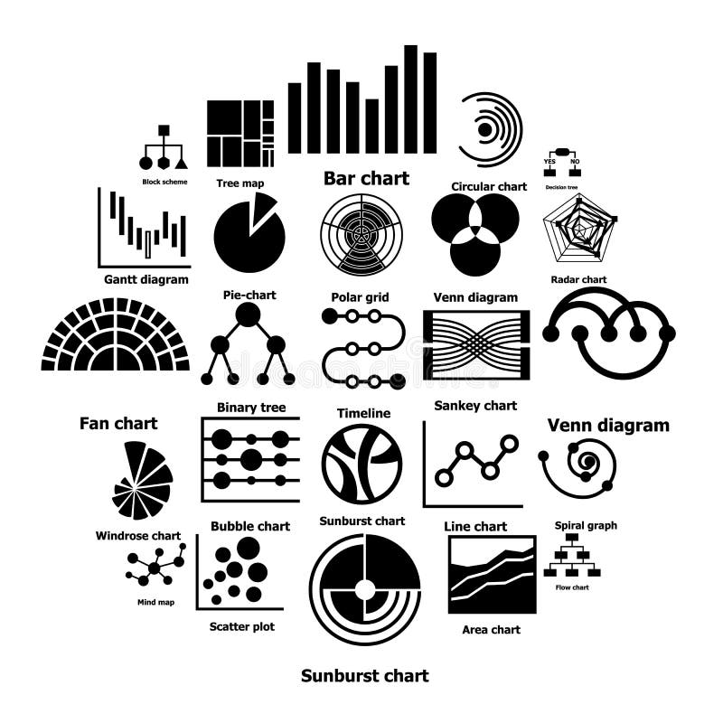 Infographic Chart Types Icons Set, Simple Style Stock Vector ... Infographic Chart Types Icons Set, Simple Style Stock Vector ...
