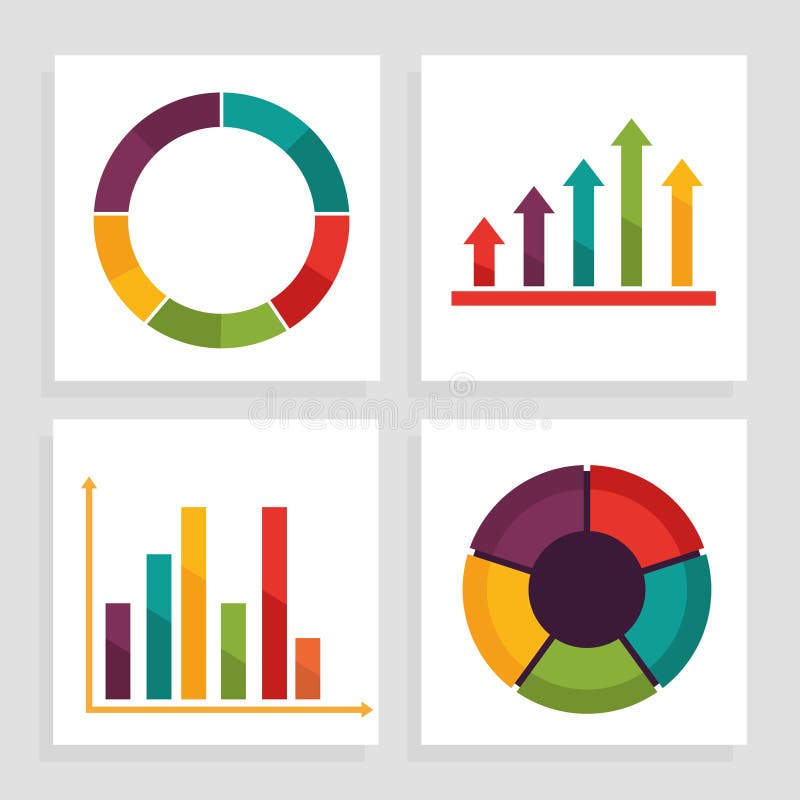 Infographic charts icons stock vector. Illustration of presentation ...