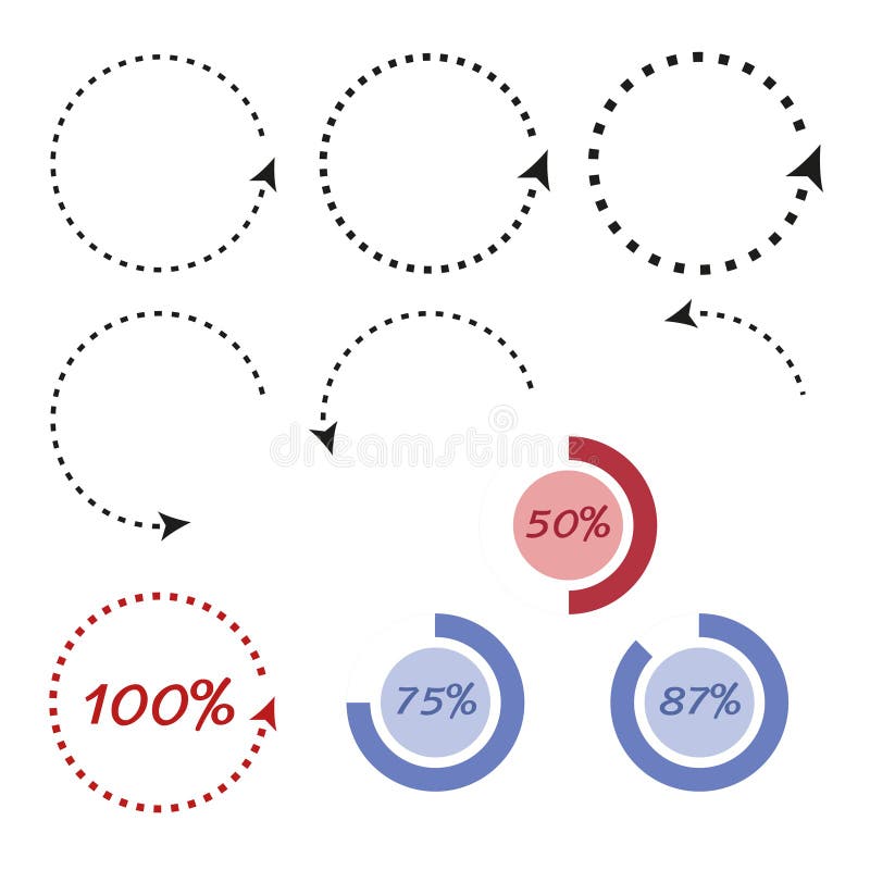 Infographic circle arrows. stock illustration. Illustration of marker ...