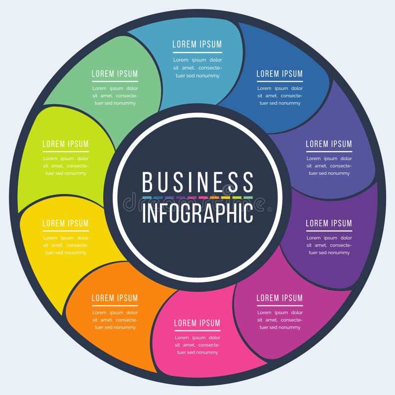 Infographic Circle Design 10 Steps, Objects, Elements or Options ...