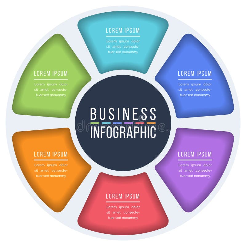 Infographic Circle Design 6 Steps, Objects, Elements or Options ...