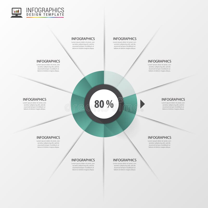 Infographic Circle with Percent. Modern Design Template Stock Vector ...