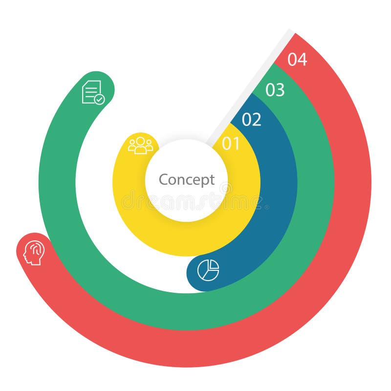 Infographic Circle Ring Idea Shape Data Vector Template Process Concept ...