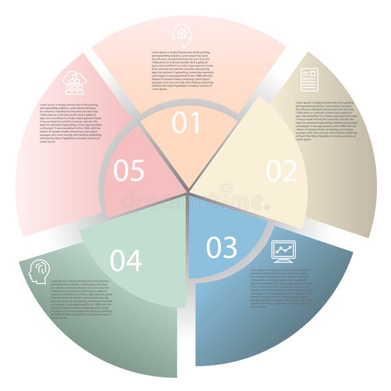 Infographic Circle Ring Idea Shape Data Vector Template Process Concept ...