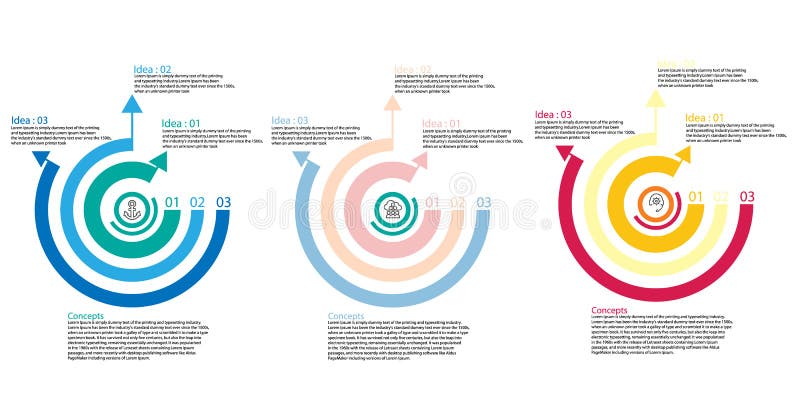 Infographic Circle Ring Idea Shape Data Vector Template Process Concept ...