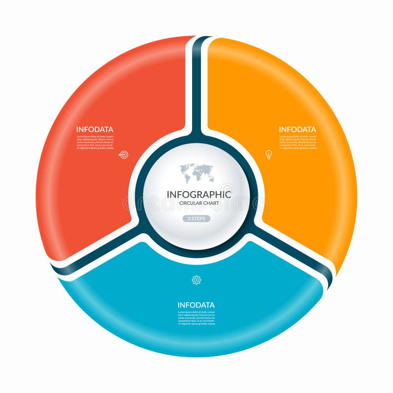 Infographic Circle with 3 Steps, Parts. Vector Process Chart, Cycle ...