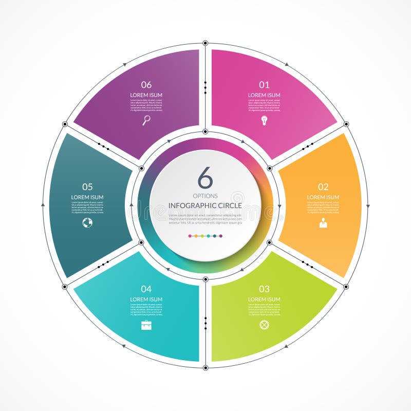 Infographic Circle in Thin Line Flat Style. Business Presentation ... Infographic Circle in Thin Line Flat Style. Business Presentation ...