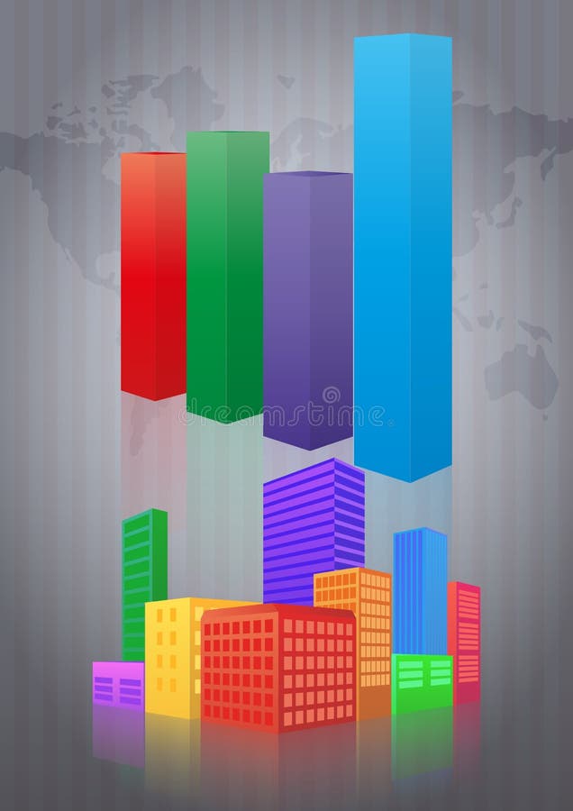 Infographic city stock vector. Illustration of color - 46444041