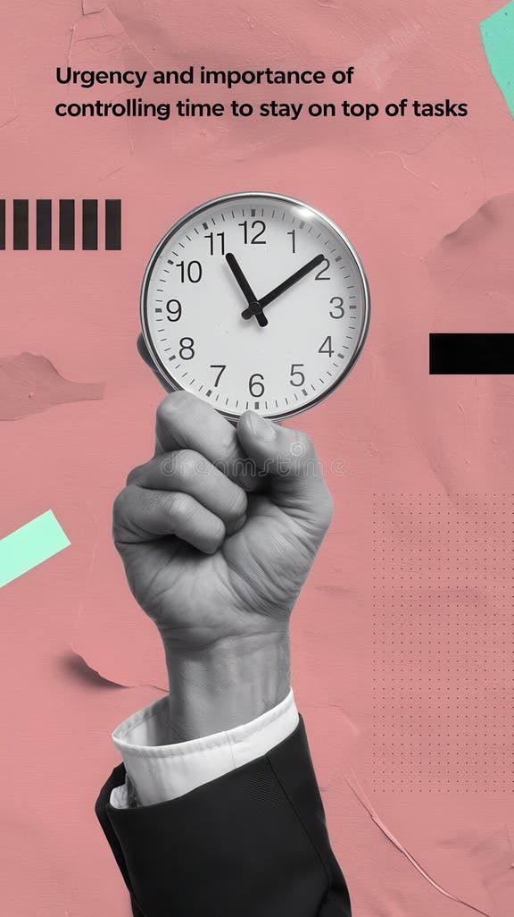 Infographic with Clock and Text about Urgency and Deadlines Stock ...