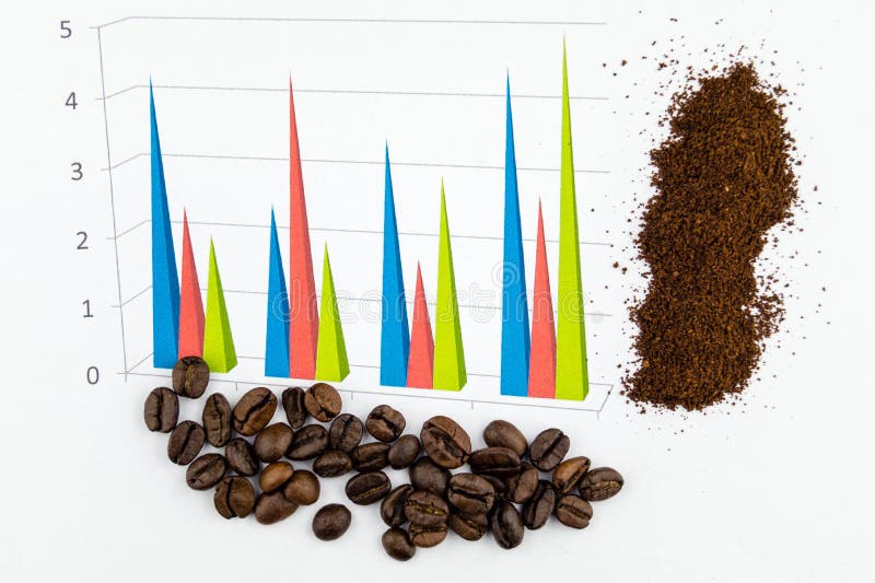 Infographic coffee beans stock image. Image of data - 140320469