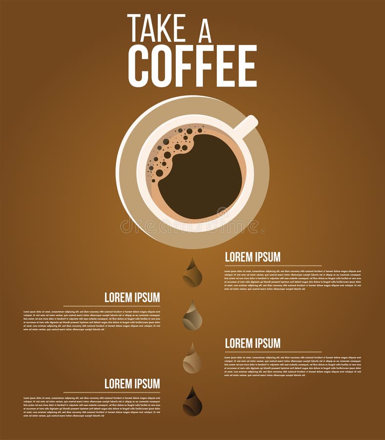 Infographic Coffee Minimal Menu Ingredient Design Vector Template for ...