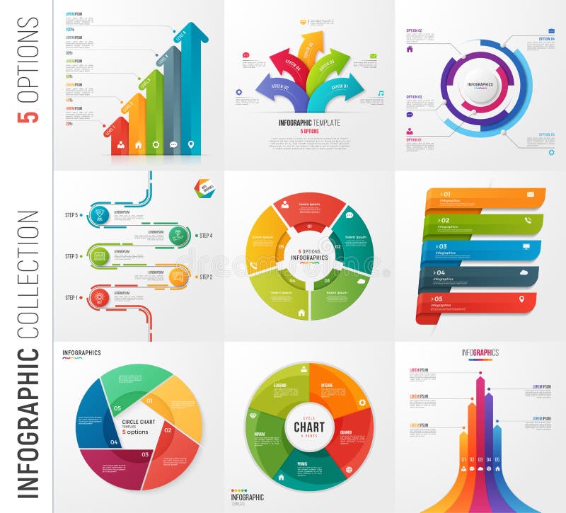Infographic Collection of 3 Options Vector Templates Stock Vector ...