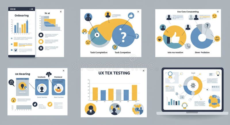 Infographic Collection Showcasing Data Visualizations and UX Design Elements. Stock Illustration ...