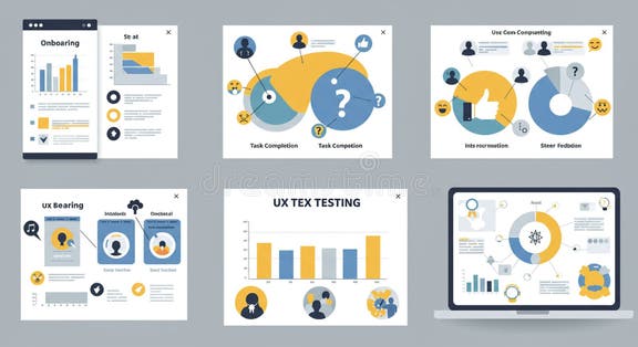 Infographic Collection Showcasing Data Visualizations and UX Design ...